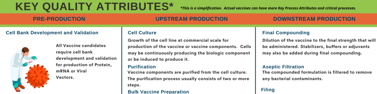COVID-19 Vaccine Process Operations & Quality Attributes